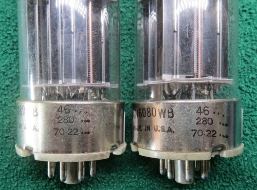 JAN 6080WB Raytheon Vacuum Tubes. NEW. MATCHED PAIR. Triple Mica ...