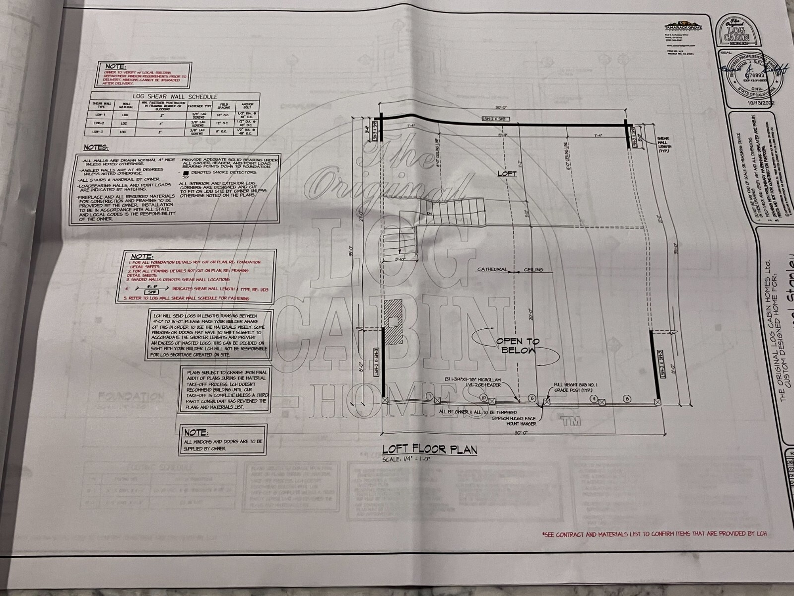 3000 sf Custom Log Home Kit with Fully Engineered Plans--Build It ...