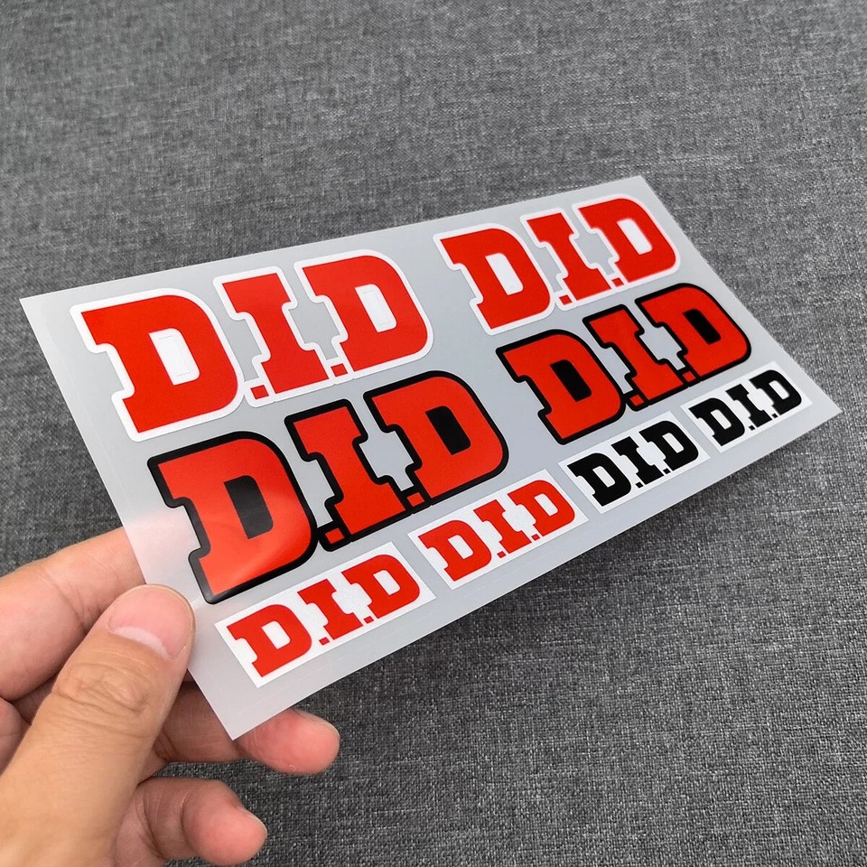 8Pcs DID Chain Motorcycle Sticker LAMINATED Decals Quality Printed ...