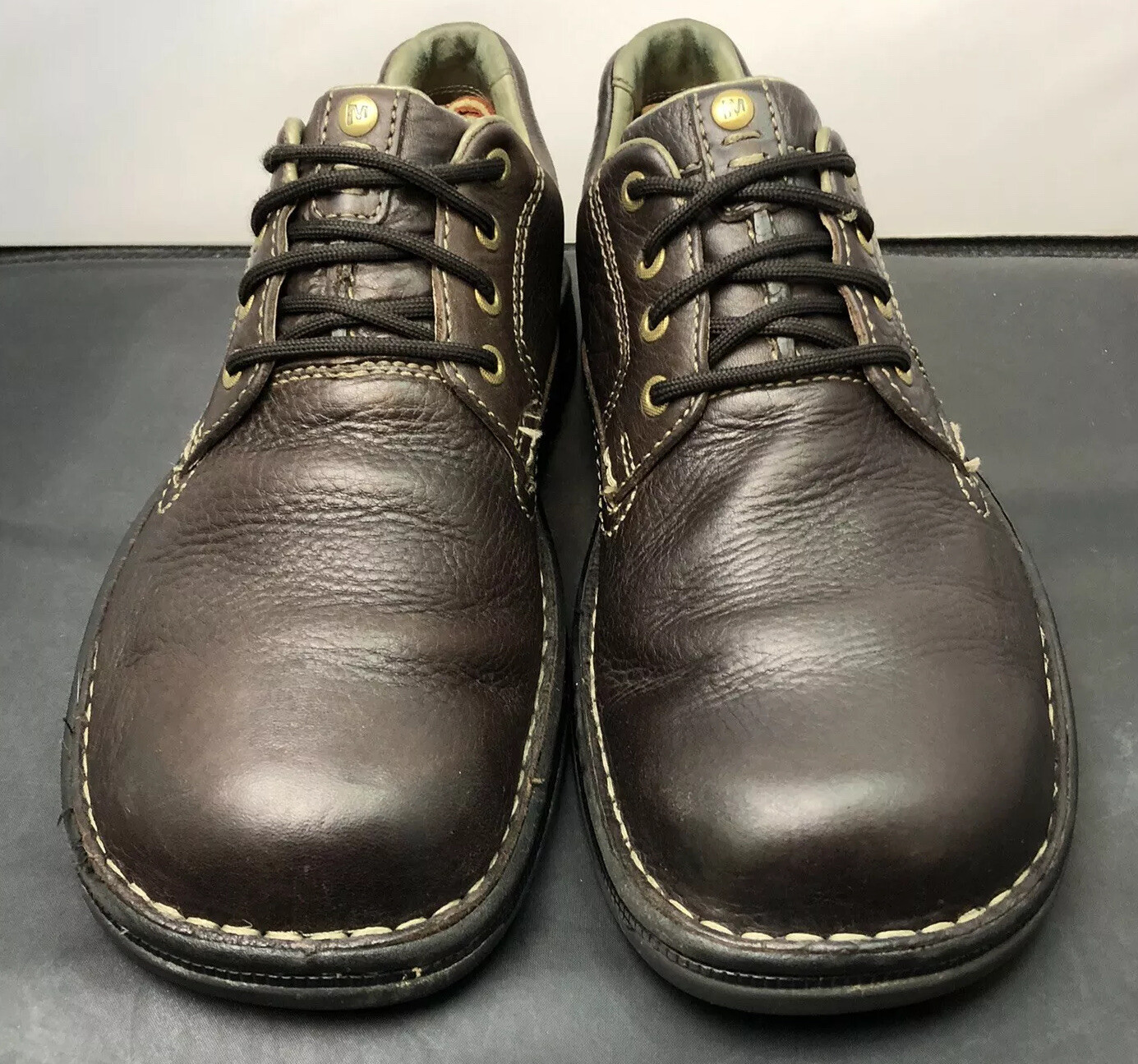 Merrell World Rambler Brown Pebbled Leather J45127 Casual Oxford Shoes ...