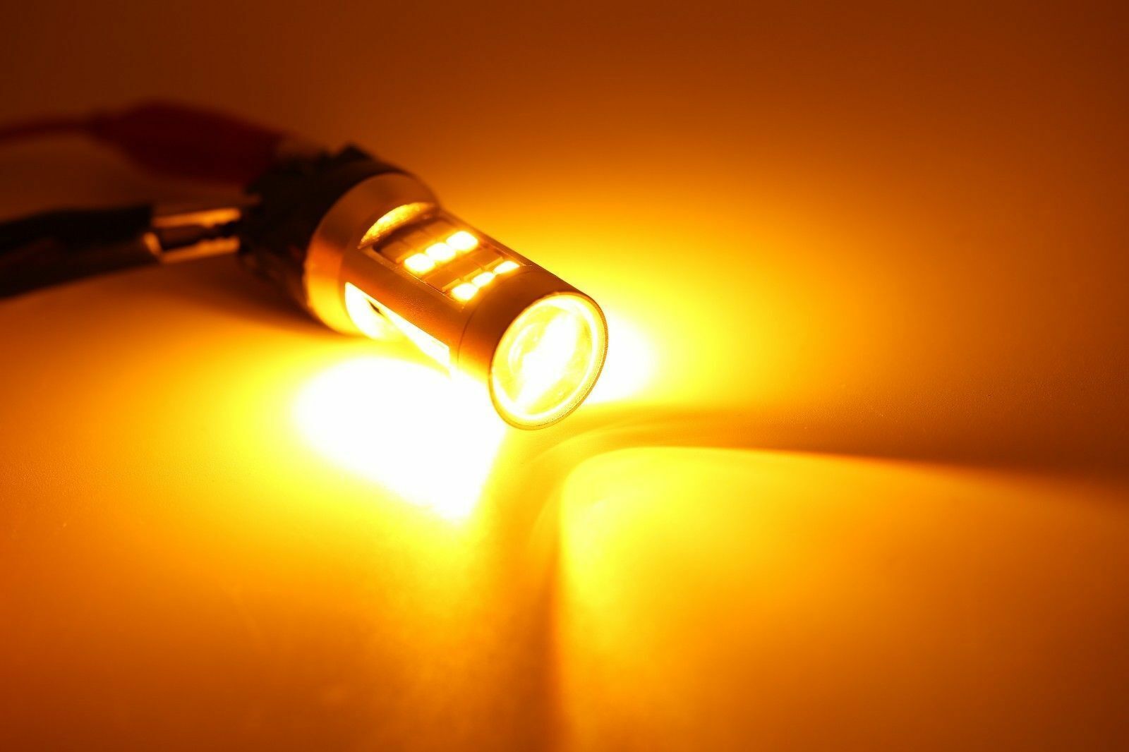 Amber White 7443 7444 LED Front Turn Signal Blinker Light Bulb No Hyper ...