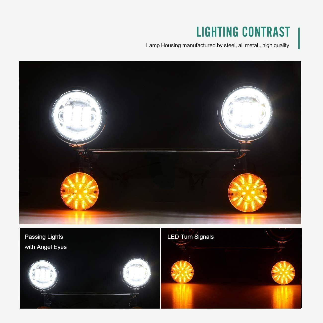 Led Passing Fog Turn Signal Light Bar Kit For Yamaha V-Star Vstar XVS ...