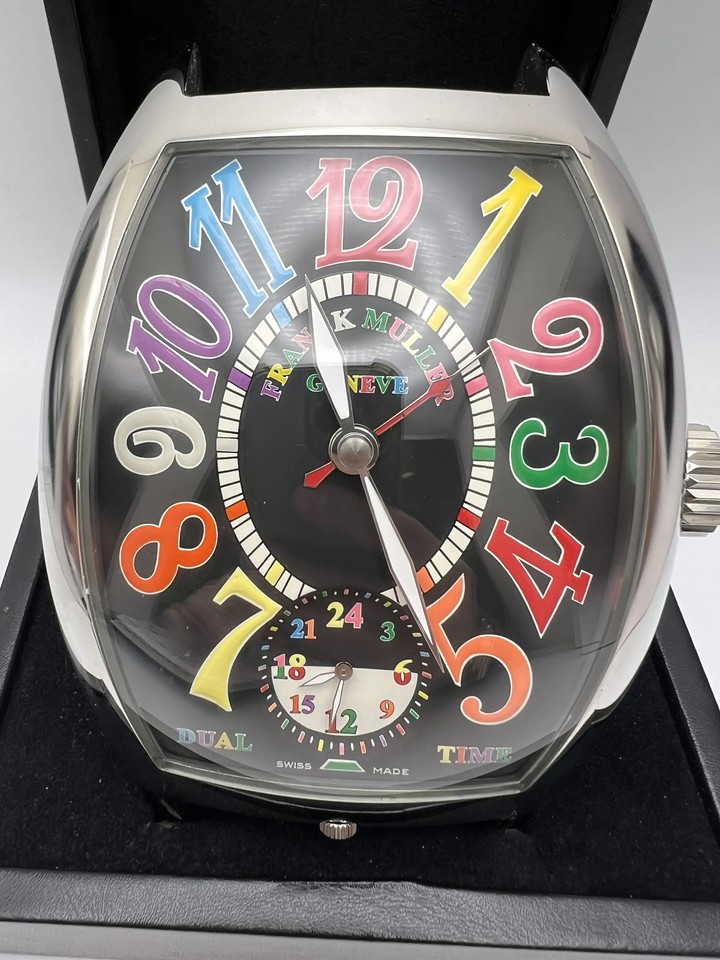 Franck Muller Color Dreams Dual Time Alarm Desk Clock Box Papers | eBay