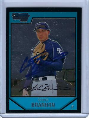 SAN DIEGO PADRES COOPER BRANNAN 2007 BOWMAN CHROME SIGNED CARD # BC1 ...