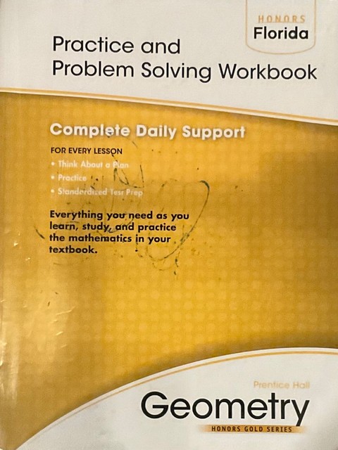 Prentice Hall Pearson Geometry Honors Gold Practice and Problem Solving ...