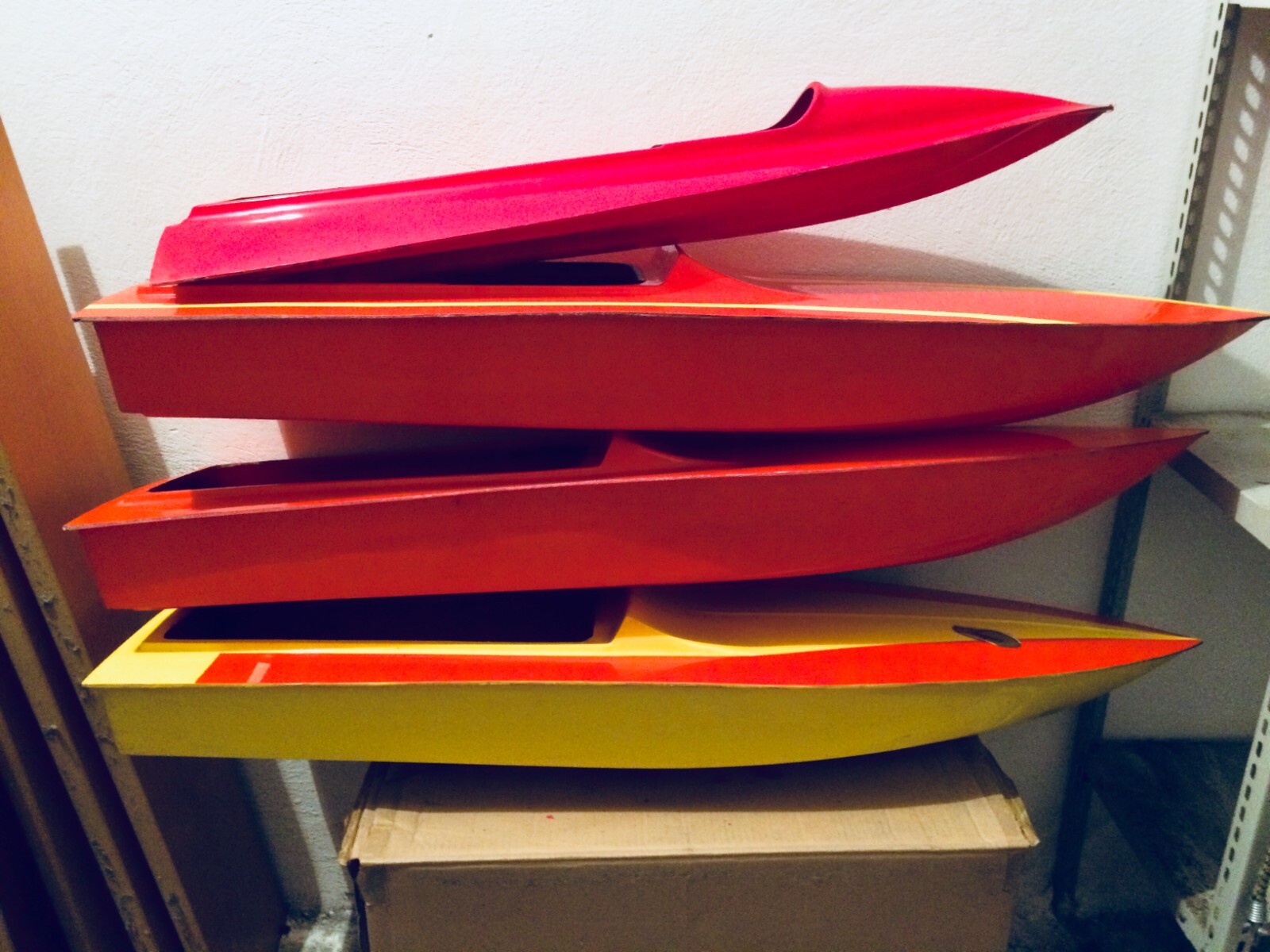 4 vintage fiberglass RC boat hulls ONLY, UNUSED | eBay