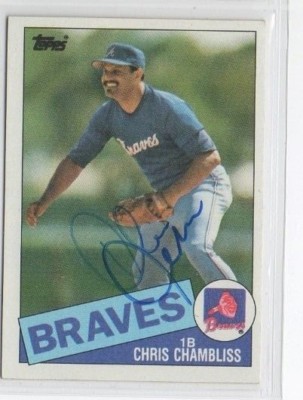 Chris Chambliss 1985 Topps autographed auto signed card Braves | eBay