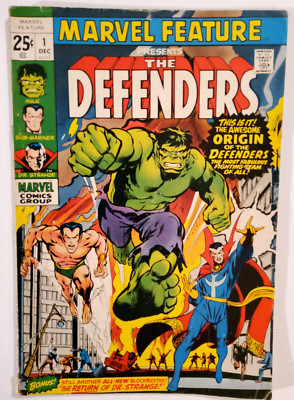 Marvel Feature #1 The Defenders (1971) - 1st Appearance of Defenders ...