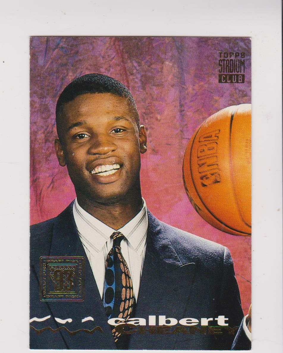 1993-94 Topps Stadium Club #127 Calbert Cheaney rookie card, Indiana ...