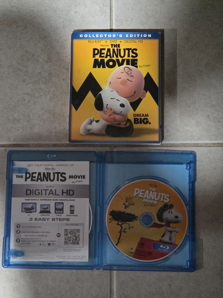 THE PEANUTS MOVIE COLLECTOR'S EDITION BLU RAY DVD VIDEO MOVIE 2 DISCS ...