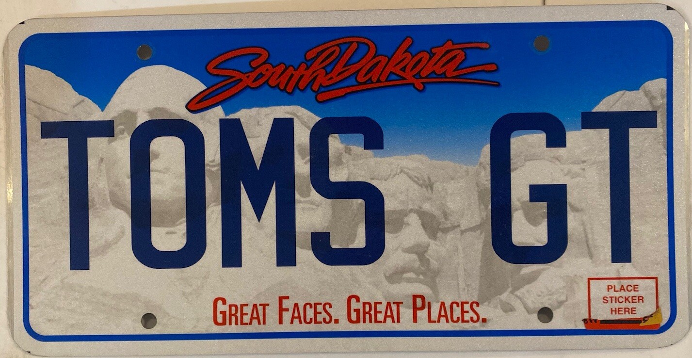 Vanity TOM S THOMAS GT license plate Tommy Ford Audi BMW Dodge Toyota ...