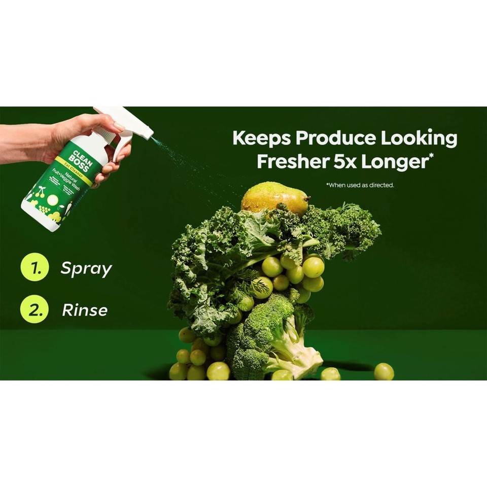 JOY Clean Boss Eat Cleaner Fruit & Veggie Natural Wash & Preserver | eBay