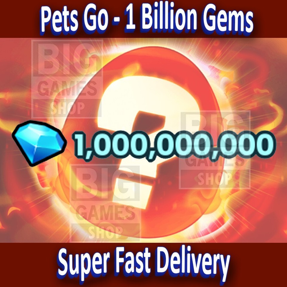 Pets Go / Pet RNG | Gems - Super Quick and Cheap; 5m - 1B | eBay