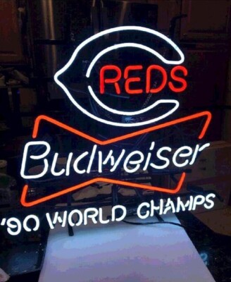 Cincinnati Reds 90's World Champions 24"x20" Neon Sign Lamp Light ...