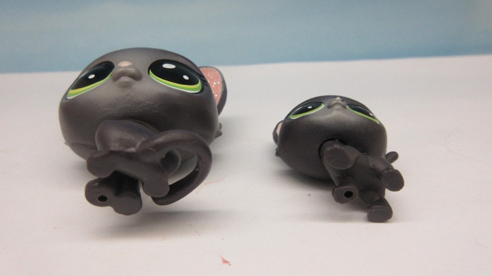 LITTLEST PET SHOP #3-78 JADE CATKIN BLACK KITTY CAT GLITTER EARS & MINI ...