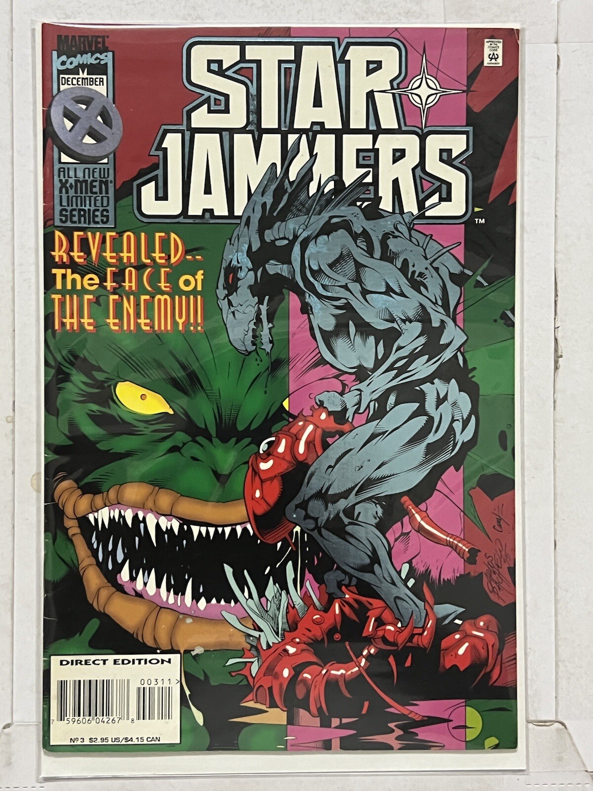 Comic Book Star Jammers, Volume 1 Number 3 December 1995 Marvel Comics ...