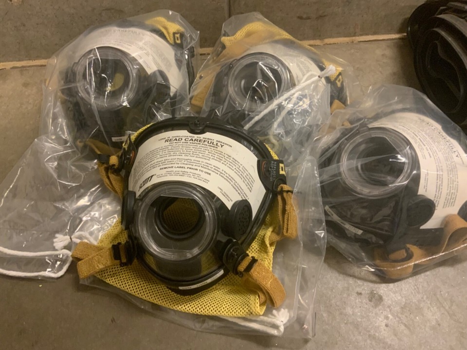 NEW Scott AV-2000 Facepiece KevlarHeadNet Firefighter SCBA Mask Size ...