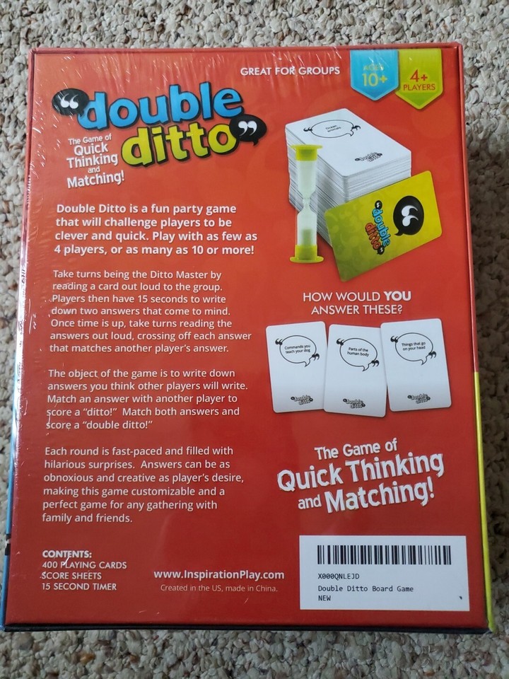 Double Ditto Game Quick Thinking Matching Guessing Family Party Game | eBay