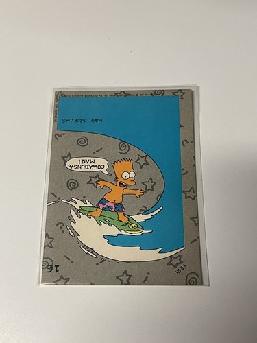 1990 Topps The Simpsons Sticker #16 Cowabunga **022096 | eBay