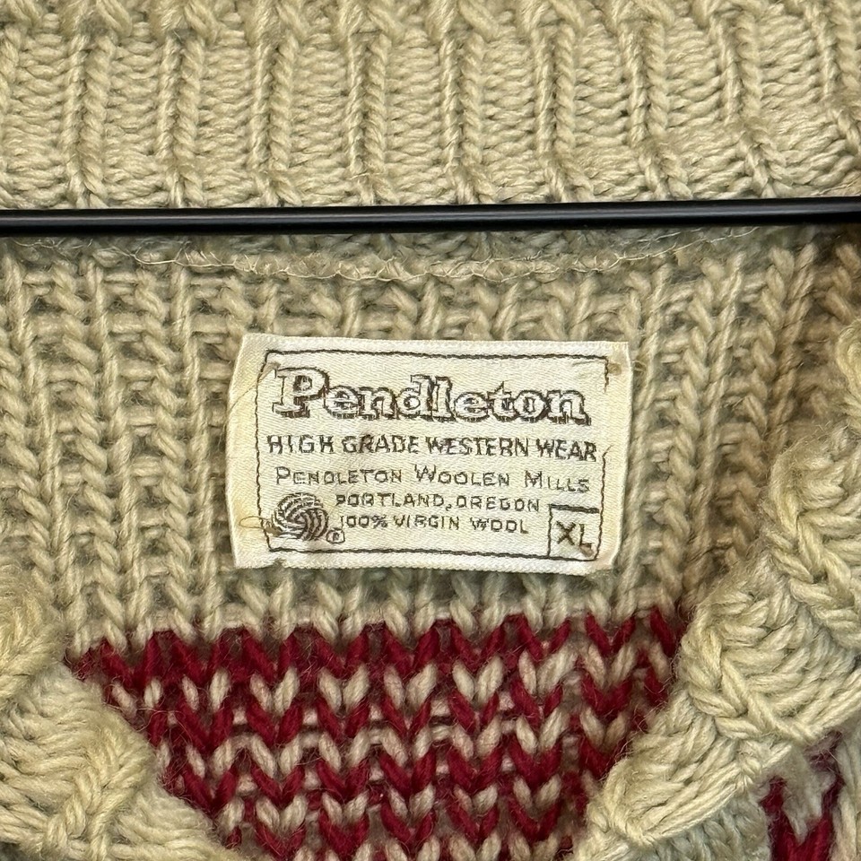 Vtg 70s Pendleton Virgin Wool THE DUDE Big Lebowski Cardigan Knit ...