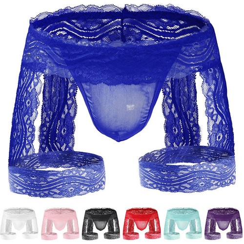 Slip homme sous vêtement dentelle taille basse string slip culotte ...