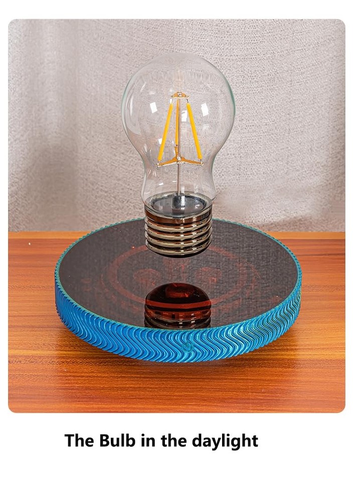 Levitating Light Bulb with Rainbow Magnetic Floating Light Bulb with ...