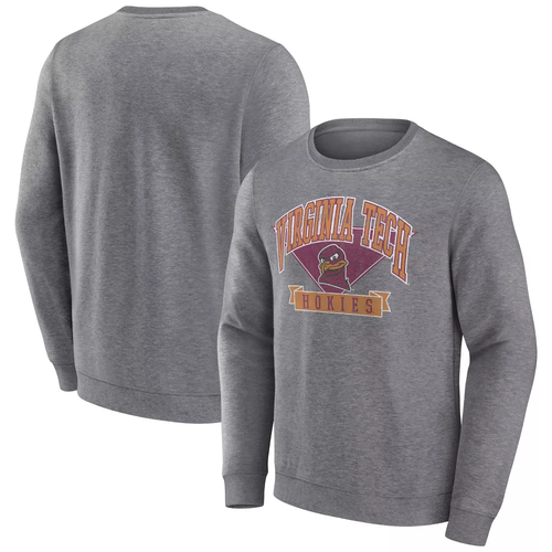 NCAA Virginia Tech Hokies Men's Gray Crew Neck Fleece Sweatshirt, Large ...