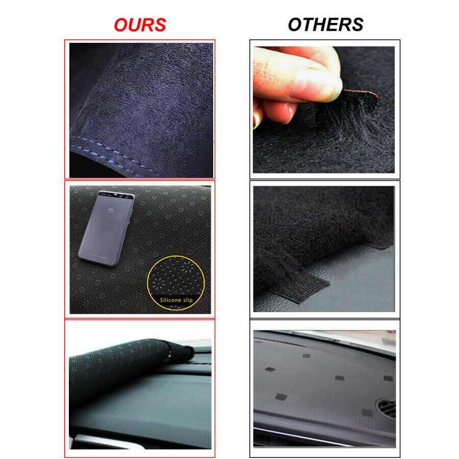 RHD Dash Mat Dash Cover Dashboard Mat Suede Anti-Slip For VW Golf 6 ...