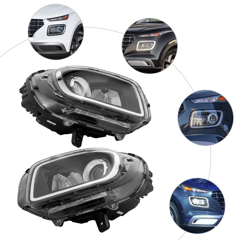 For 2020-2023 Hyundai Venue Headlight Halogen Headlamp(s) w/Bulb Left ...