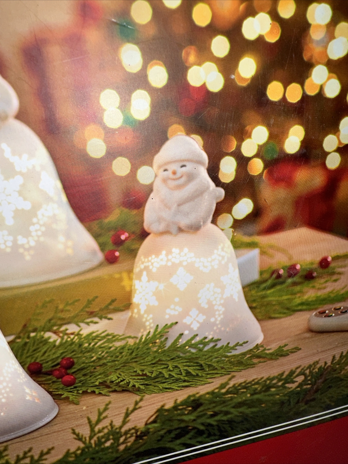 Hallmark Snowmen Bell Choir Synchronized Music Lights Porcelain ...