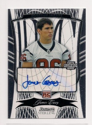 2009 JAMES CASEY BW STERLING ROOKIE AUTO RC #d/999 RICE OWLS ...