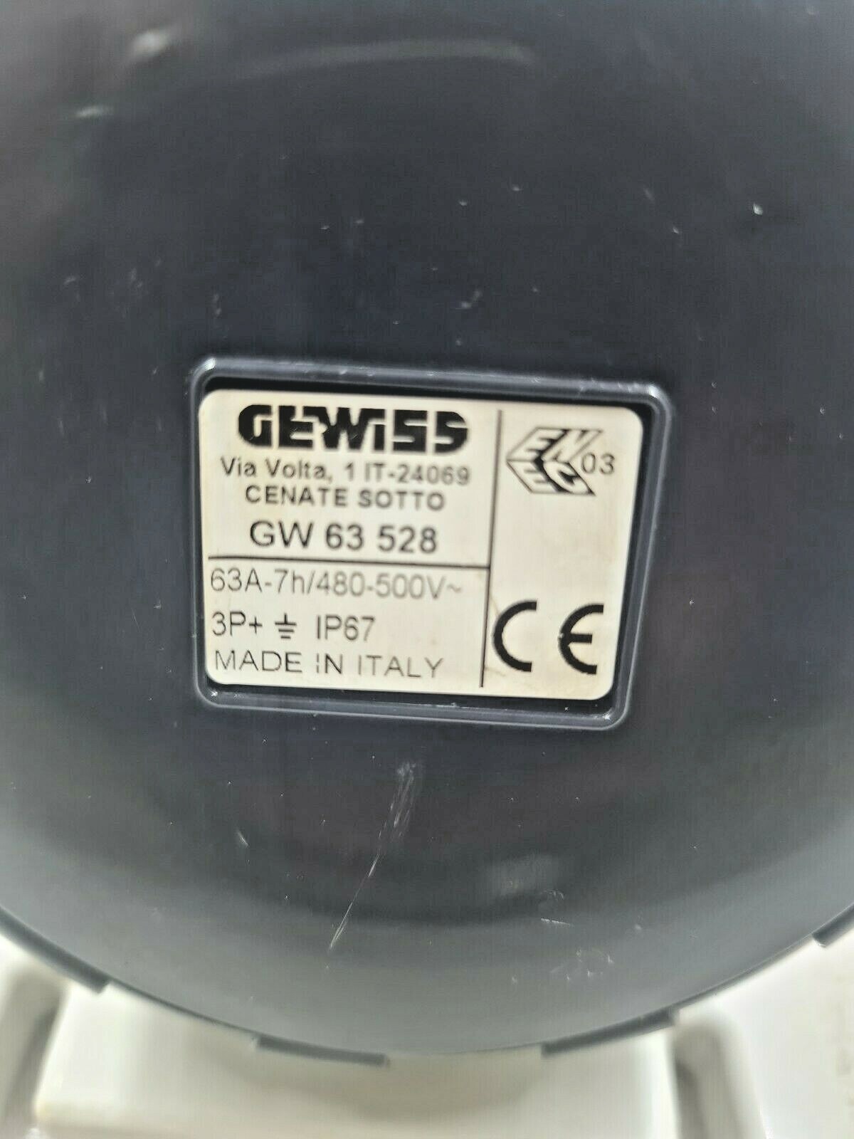 GEWISS GW6352 ANGLED SURFACE-MOUNTING SOCKET-OUTLET - IP67 - 3P+E 63A ...