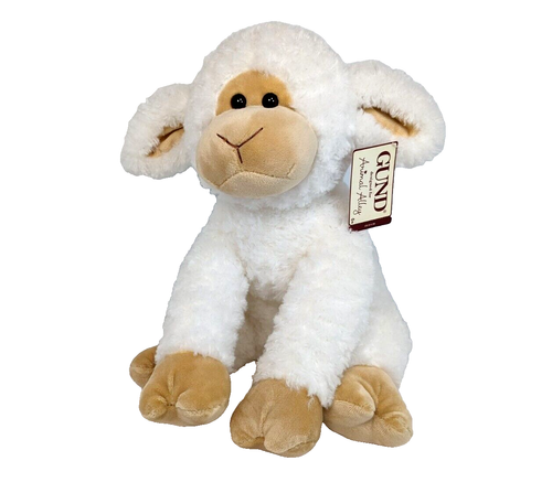 Gund Animal Alley Lamb Sheep Plush 12" White Tan Toys R Us Stuffed 2009 ...