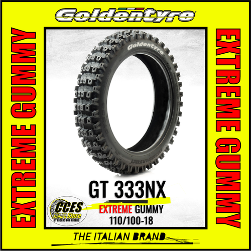 GOLDENTYRE GT333 110/100-18 EXTREME GUMMY REAR DIRT BIKE TYRE | eBay