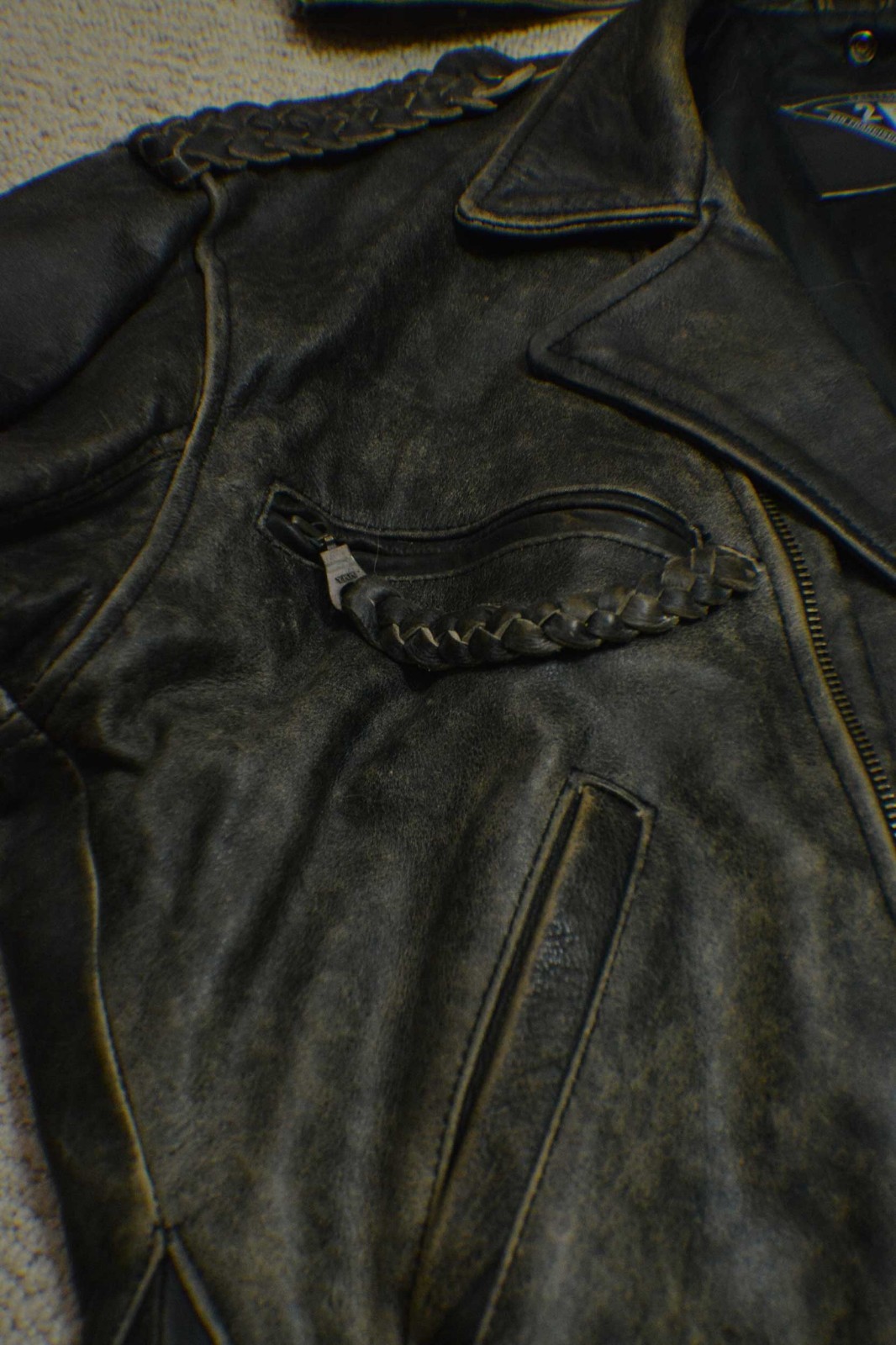 Leather Biker Jacket Bomber From 2BU California 1980s Classic 40s Style ...