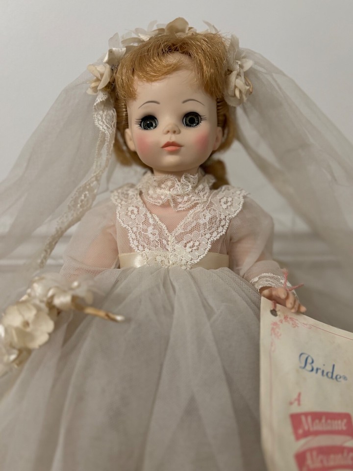 Vintage Madame Alexander Beautiful 14" Bride Doll W/Original Tag ...