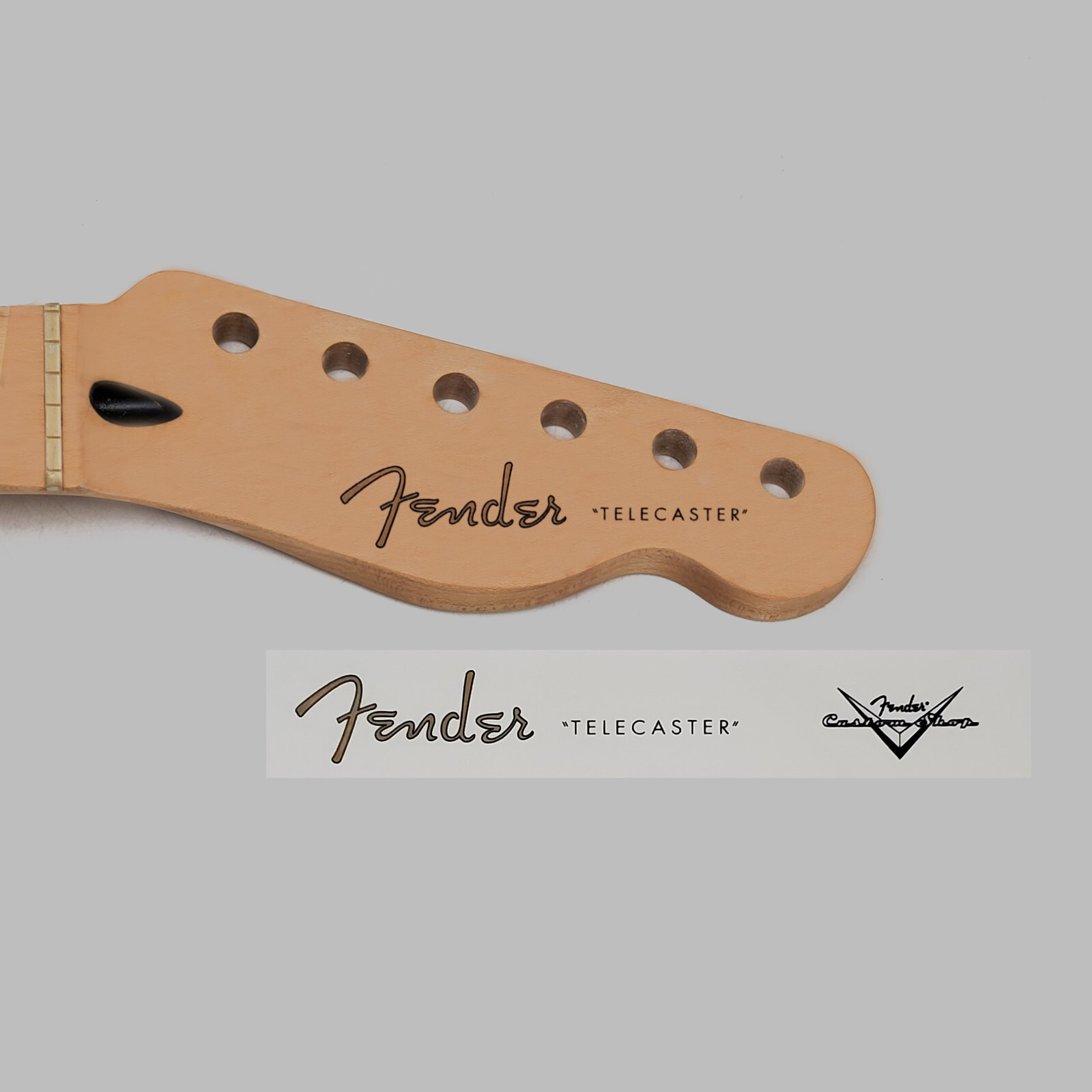 Fender Tele Waterslide Guitar Headstock Decals with CS Logo (Set of 2 ...