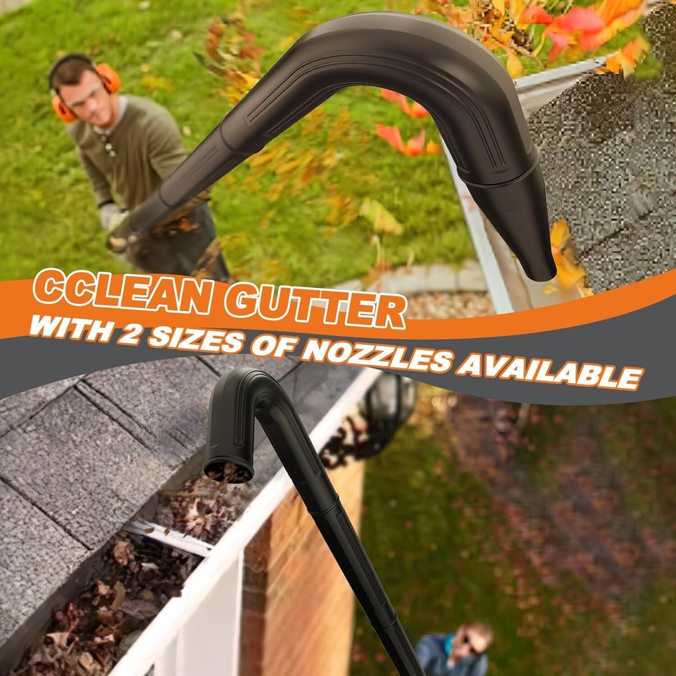 5-Piece Gutter Cleaning Kit Leaf Vacuum Attachment 2-1/2-inch Wet/Dry ...