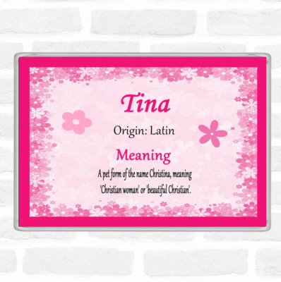 Tina Name Meaning Jumbo Fridge Magnet Pink | eBay UK