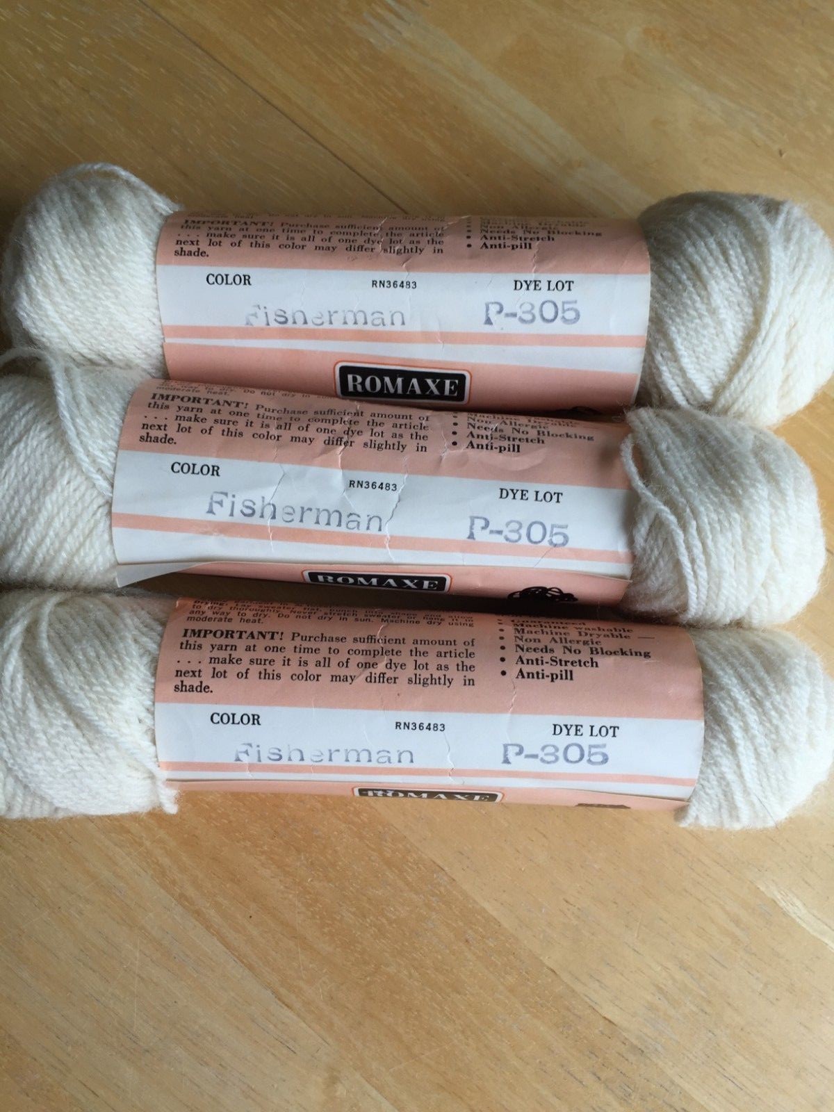 Vintage Romaxe Wintuk Baby Fingering Yarn - Fisherman - P-305 - 3 ...