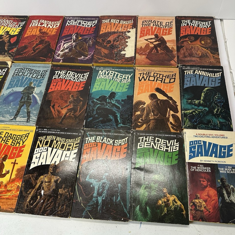 Doc Savage Bantam Paperback Books Kenneth Robeson Lot Of 18 Fantasy ...