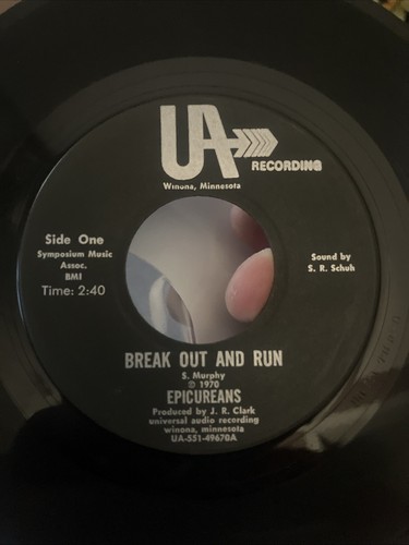 Epicureans UA 45 Break Out And Run Minn Garage Unplayed | eBay