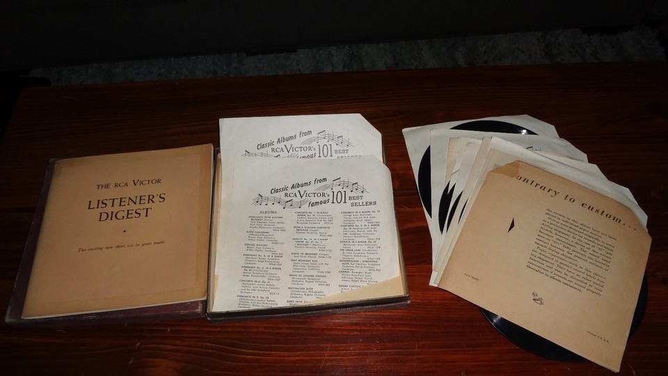 RCA Victor Listener's Digest Box Set of 10 45 RPM Records & Booklet ...