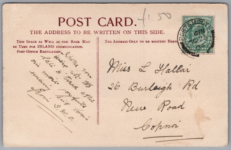 ISLE OF WIGHT Whippingham Church Postcard Posted 1904 | eBay