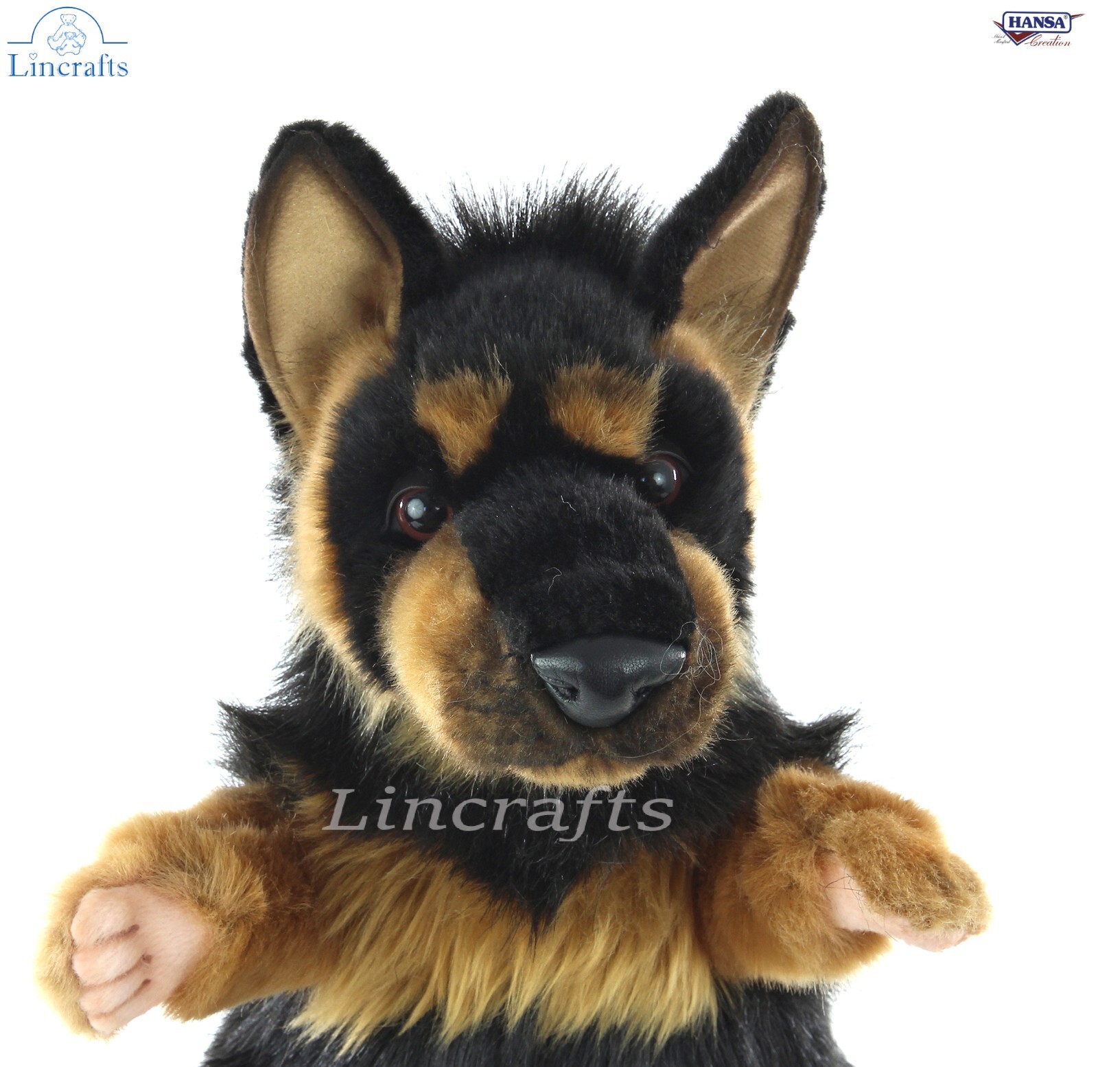 German Shepherd Puppet Soft Toy by Hansa 8447 -- Lincrafts UK Est 1993 ...