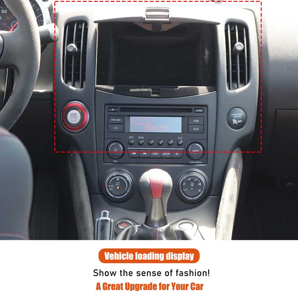 For Nissan 370Z 2009-20 Carbon Fiber ABS Interior Central Control Cover ...