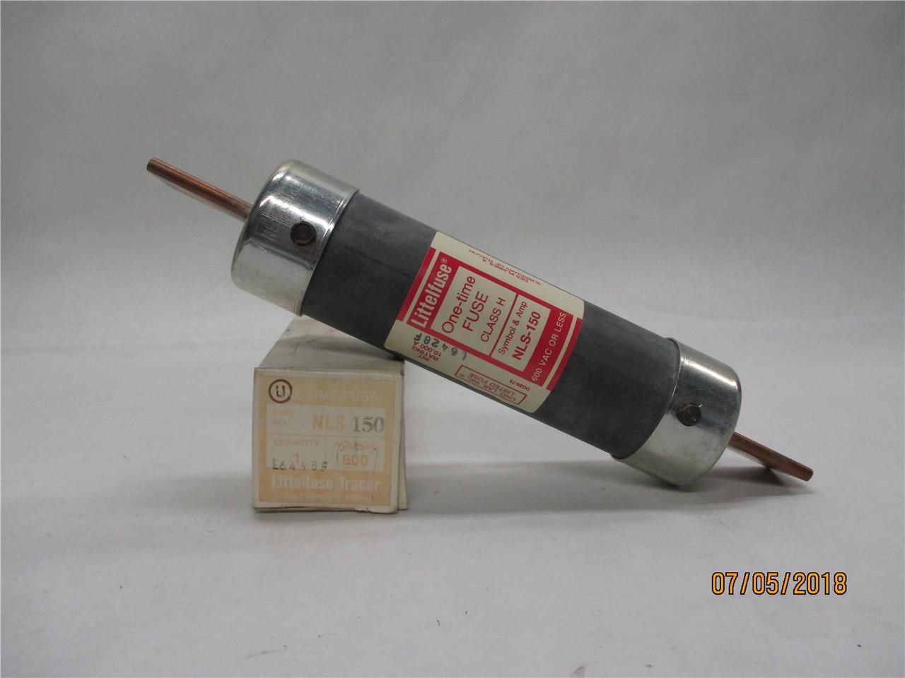 Littelfuse NLS150 Class H One-Time Fuse 150A 600VAC or Less NLS-150 NLS ...