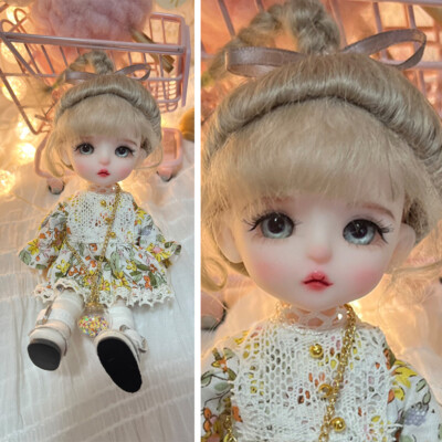 6 Inch BJD Doll 1/8 Mini Movable Ball Jointed Girl Dolls with Fashion ...