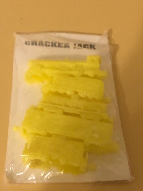 FIVE PIECE CRACKER JACK PREMIUM TOY YELLOW TRAIN SET SEALED | eBay