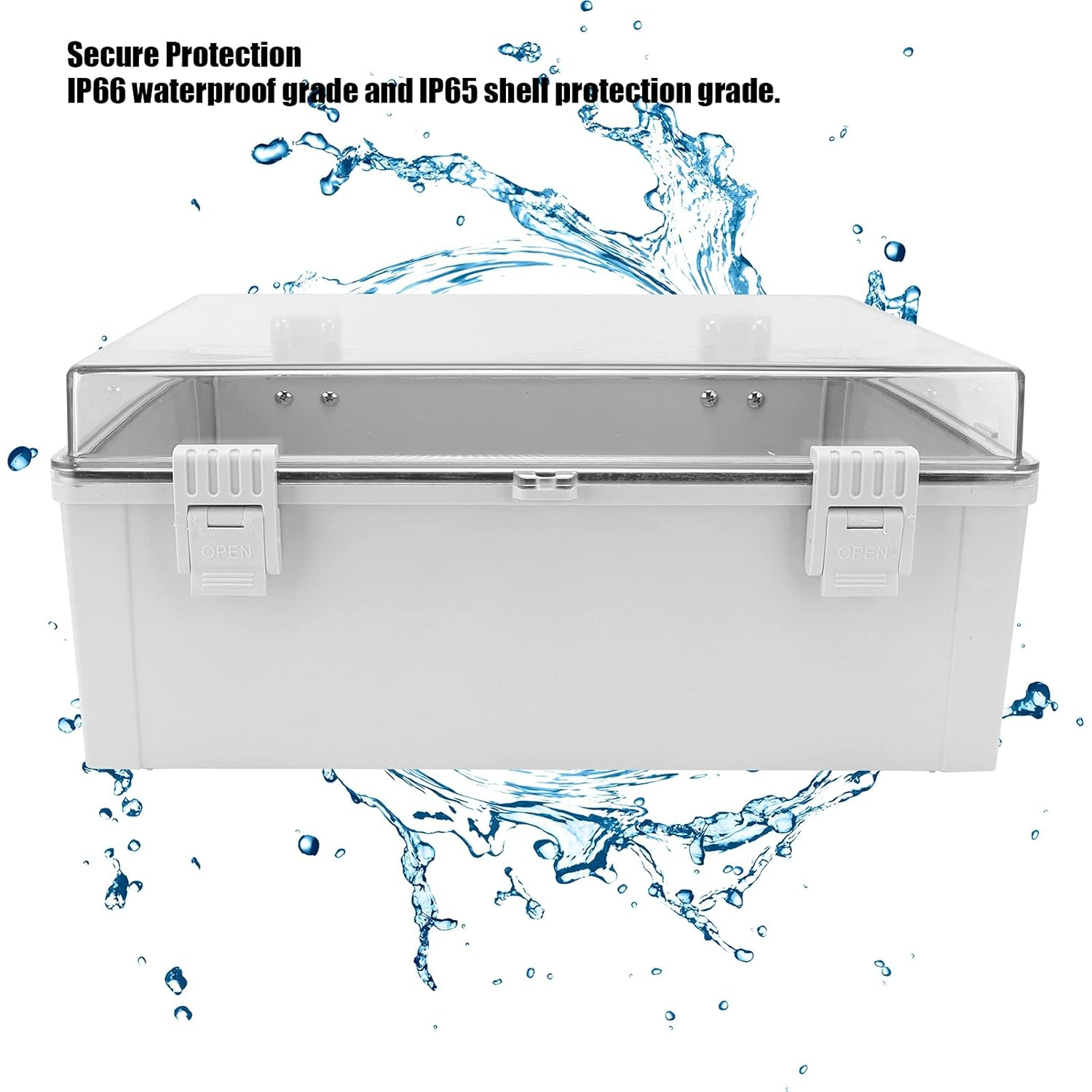 Electric Junction Box, Grey and White Plastic Enclosure Case for ...